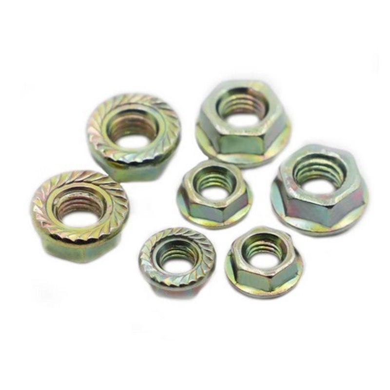 Tuerca de brida hexagonal dentada M5