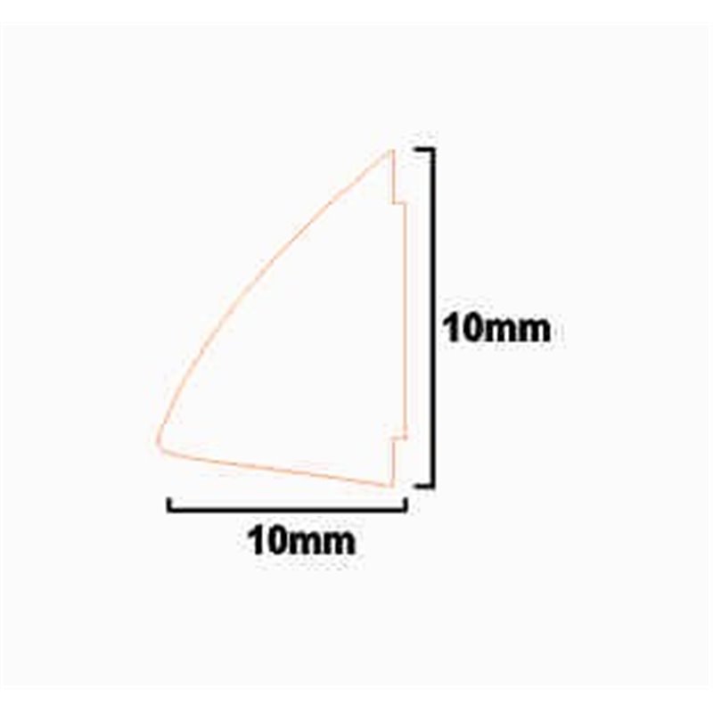 Borde Ataque Ranurado 10x10mm